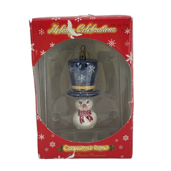 Christopher Radko | Holiday | Christopher Radko Snowman Ornament Blue ...